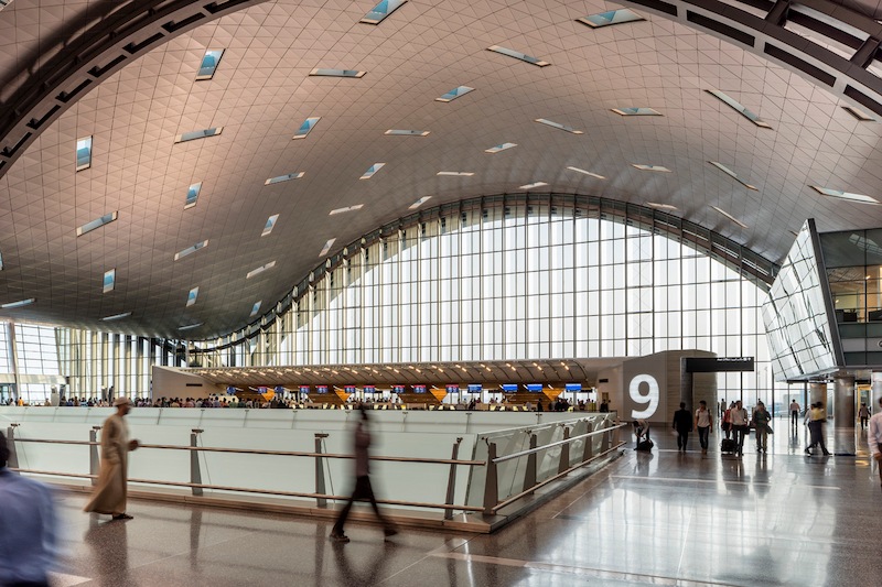 Distance Between Gates at Doha Airport